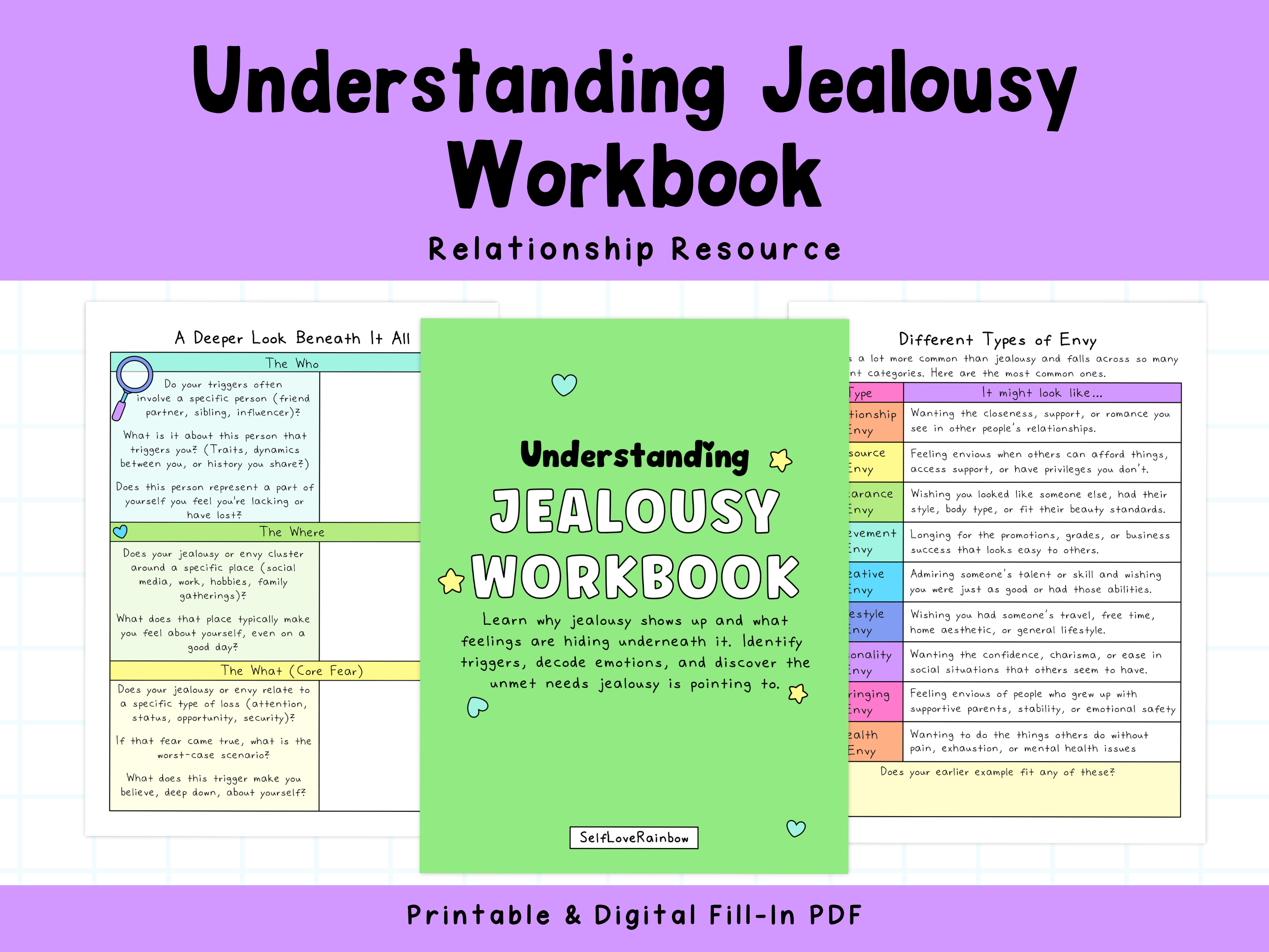 Understanding Jealousy Workbook – SelfLoveRainbow