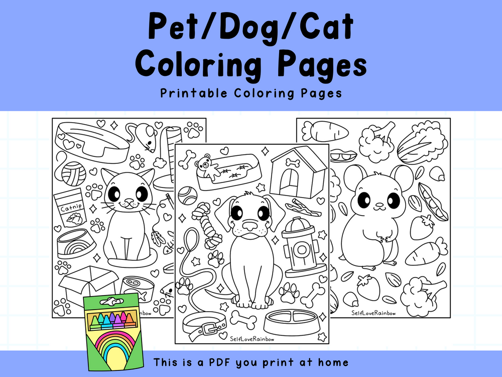 Pet Coloring Pages – SelfLoveRainbow