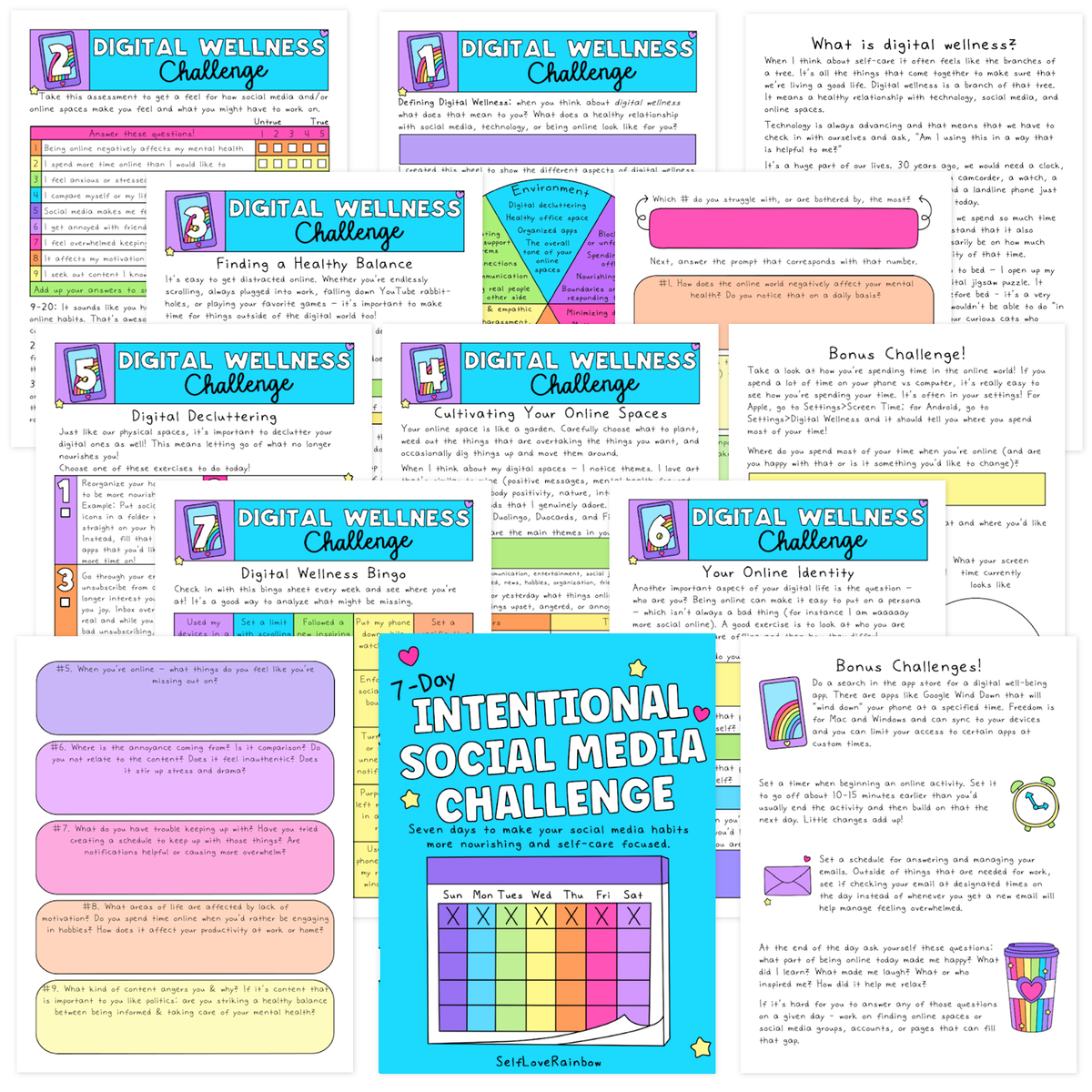 7-Day Digital Wellness Challenge – SelfLoveRainbow