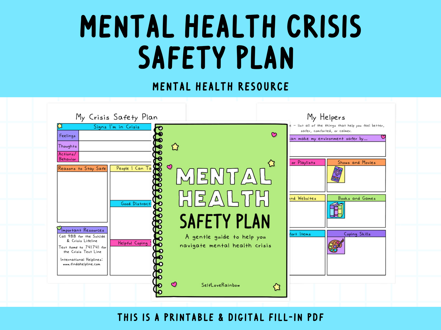 Mental Health Crisis Safety Plan – SelfLoveRainbow