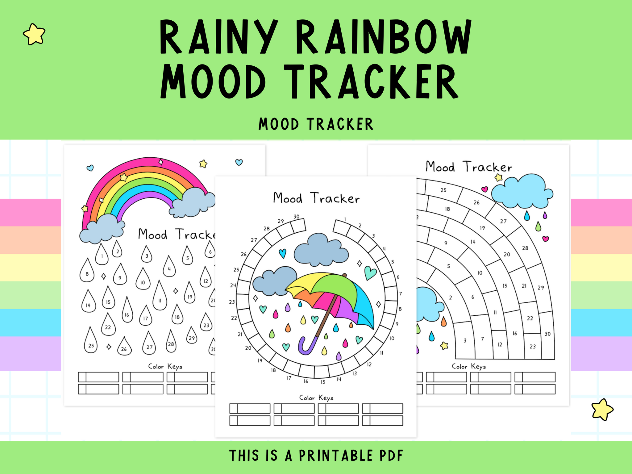 Rainy Rainbow Mood Tracker – SelfLoveRainbow