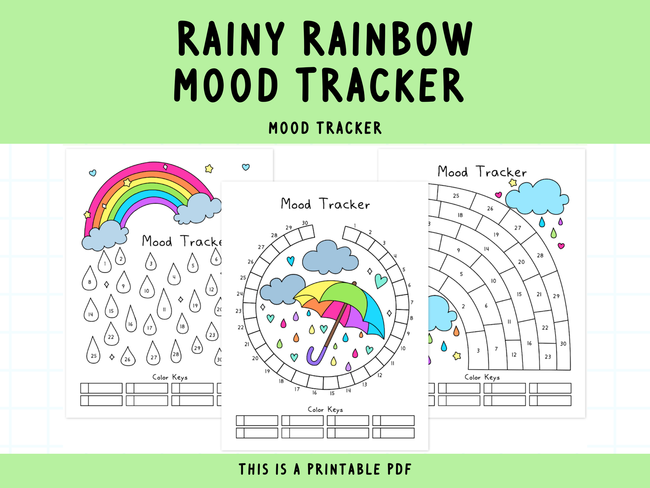Rainy Rainbow Mood Tracker – SelfLoveRainbow