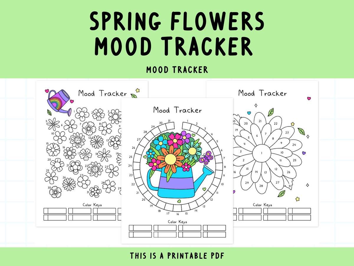Spring Flowers Mood Tracker – SelfLoveRainbow