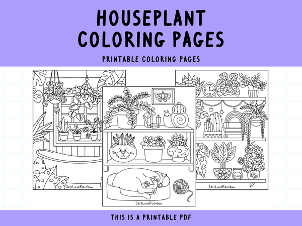 Houseplant Coloring Pages – SelfLoveRainbow