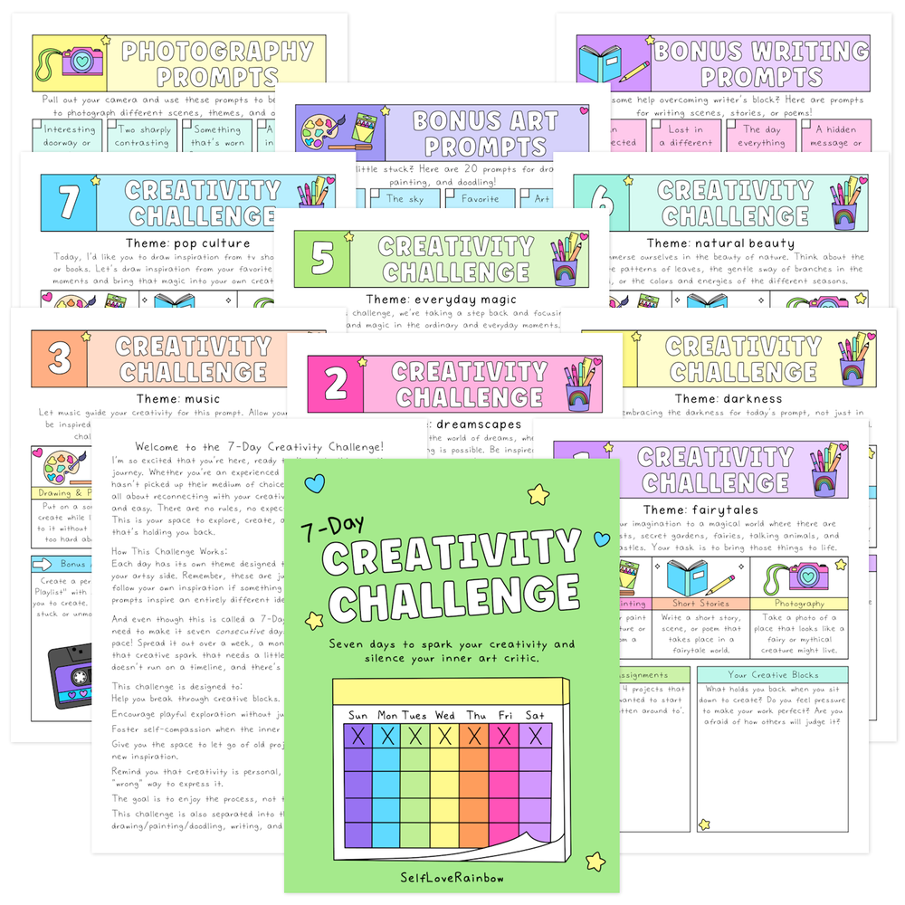 7-Day Creativity Challenge – SelfLoveRainbow
