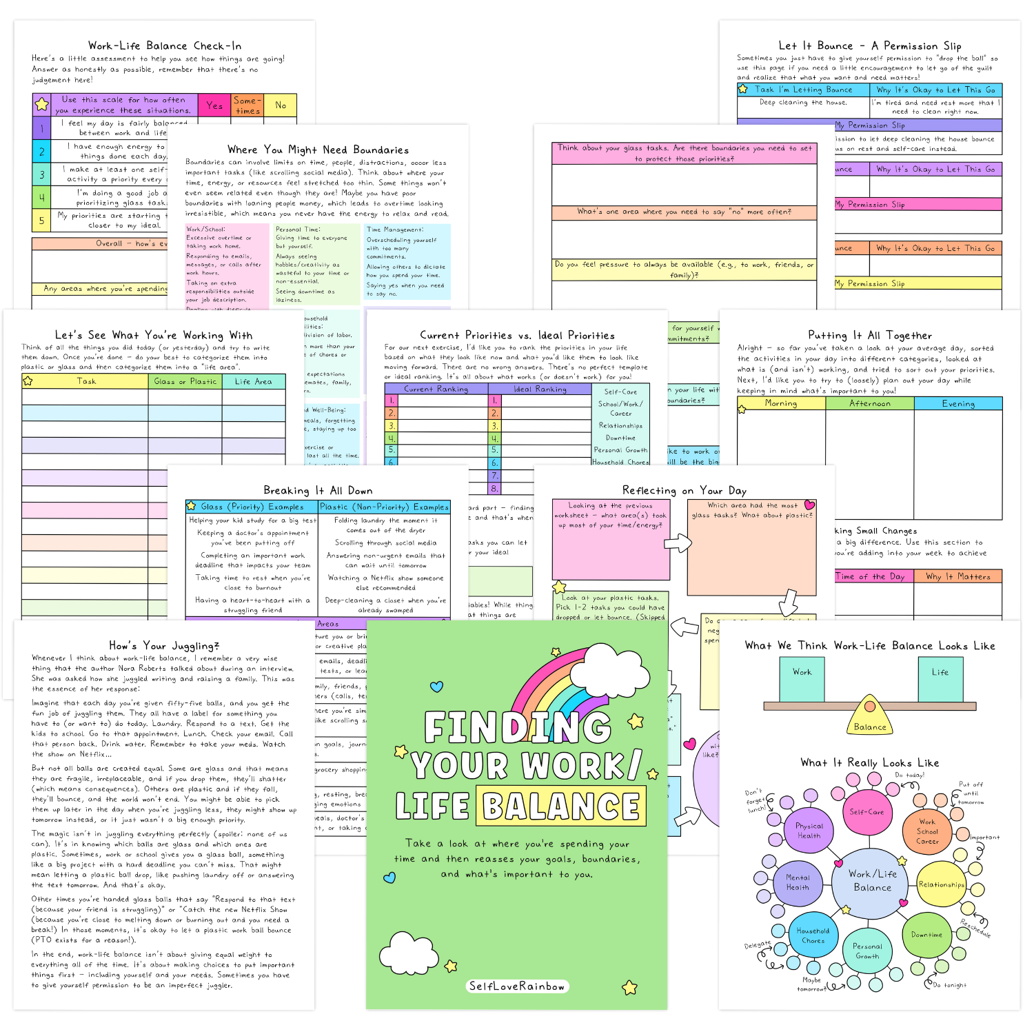 Finding Your Work/Life Balance Workbook – SelfLoveRainbow