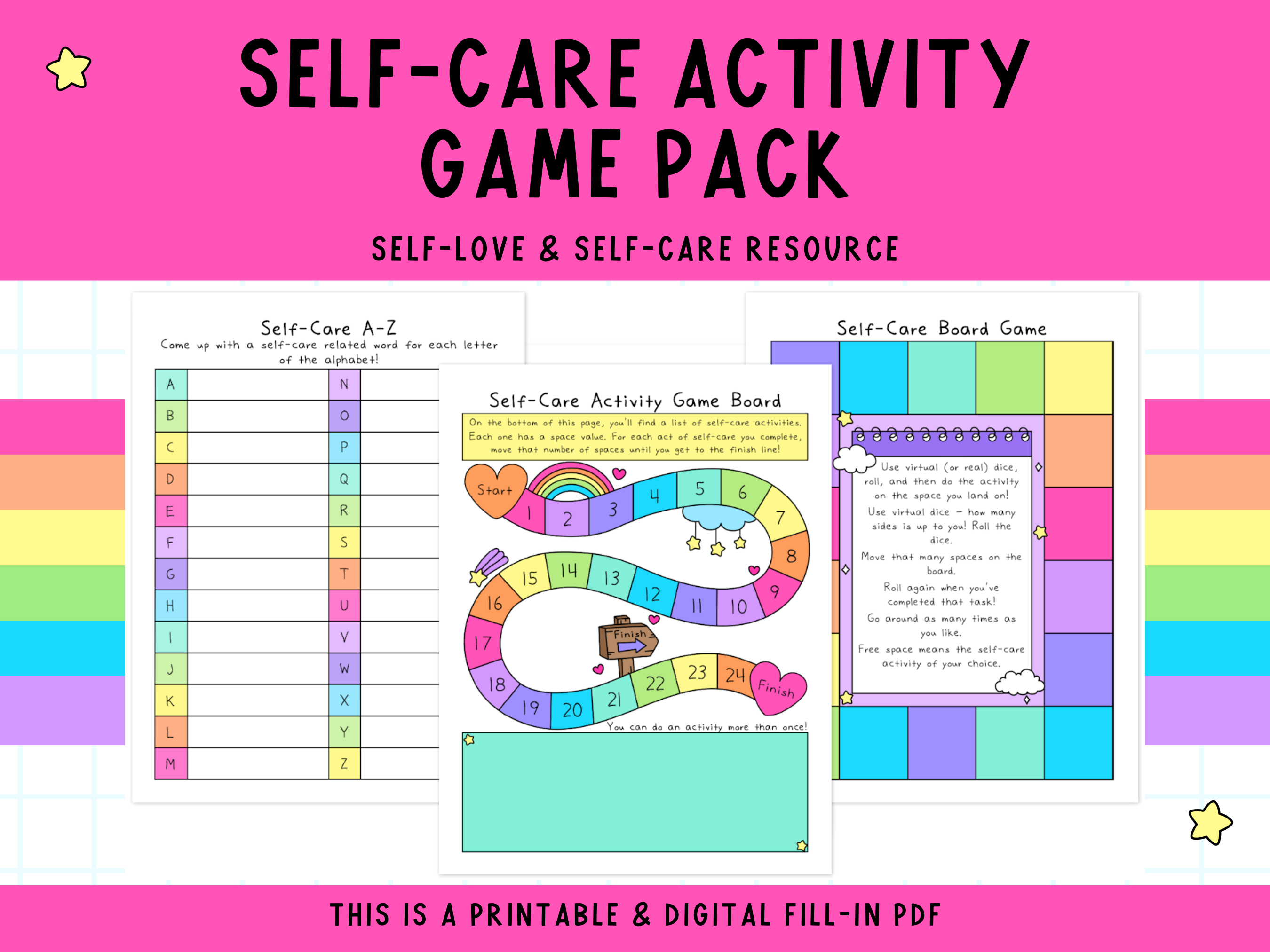 Self-Care Game Pack – SelfLoveRainbow