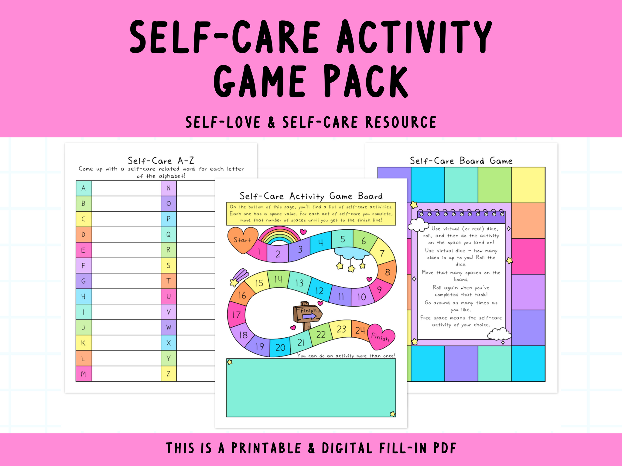 Self-Care Game Pack – SelfLoveRainbow
