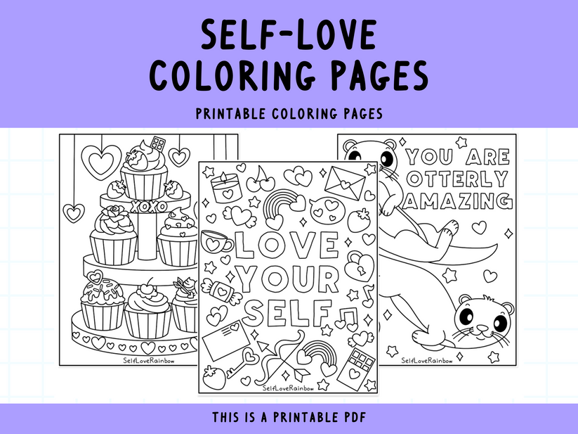 Self-Love Coloring Pages – SelfLoveRainbow