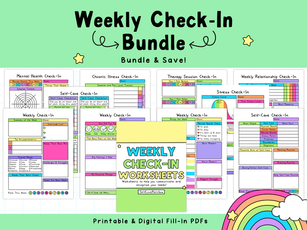 Weekly Check-In Pages Bundle – SelfLoveRainbow