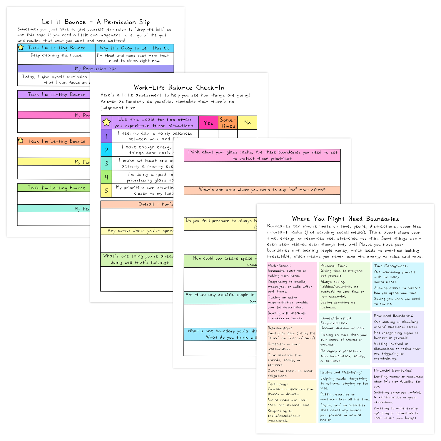 Finding Your Work/Life Balance Workbook – SelfLoveRainbow