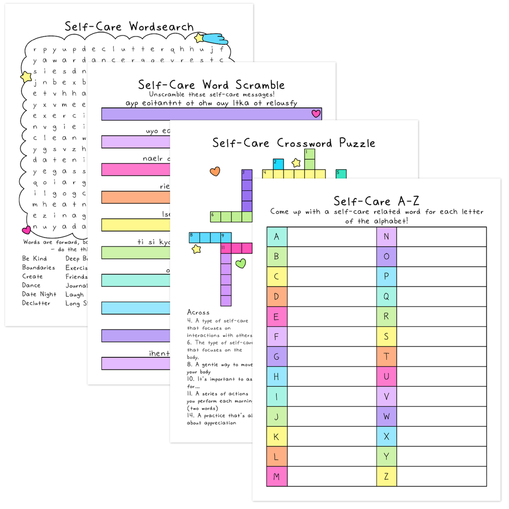 Self-Care Game Pack – SelfLoveRainbow