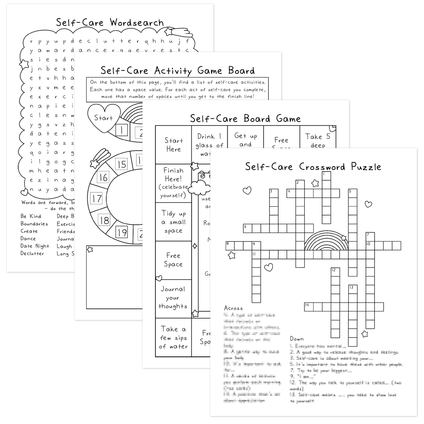 Self-Care Game Pack – SelfLoveRainbow