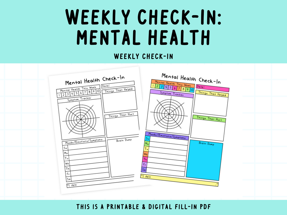 Weekly Mental Health Check-In – SelfLoveRainbow