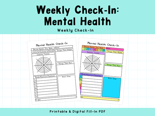 Weekly Mental Health Check-In – SelfLoveRainbow