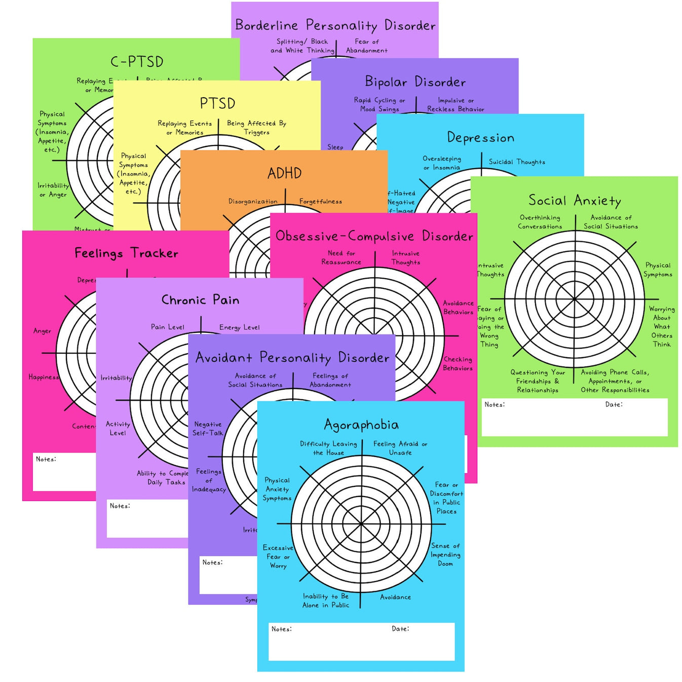 Symptom Wheels – SelfLoveRainbow