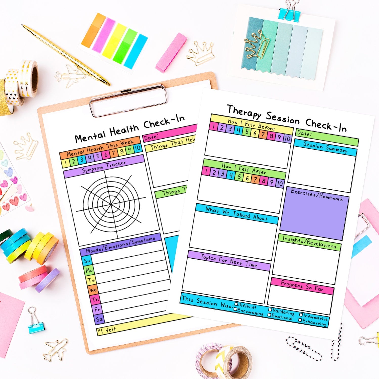 Weekly Check-In Pages Bundle – SelfLoveRainbow