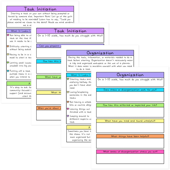 Executive Dysfunction Workbook – SelfLoveRainbow