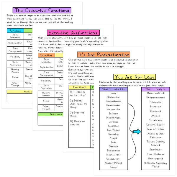 Executive Dysfunction Workbook – SelfLoveRainbow