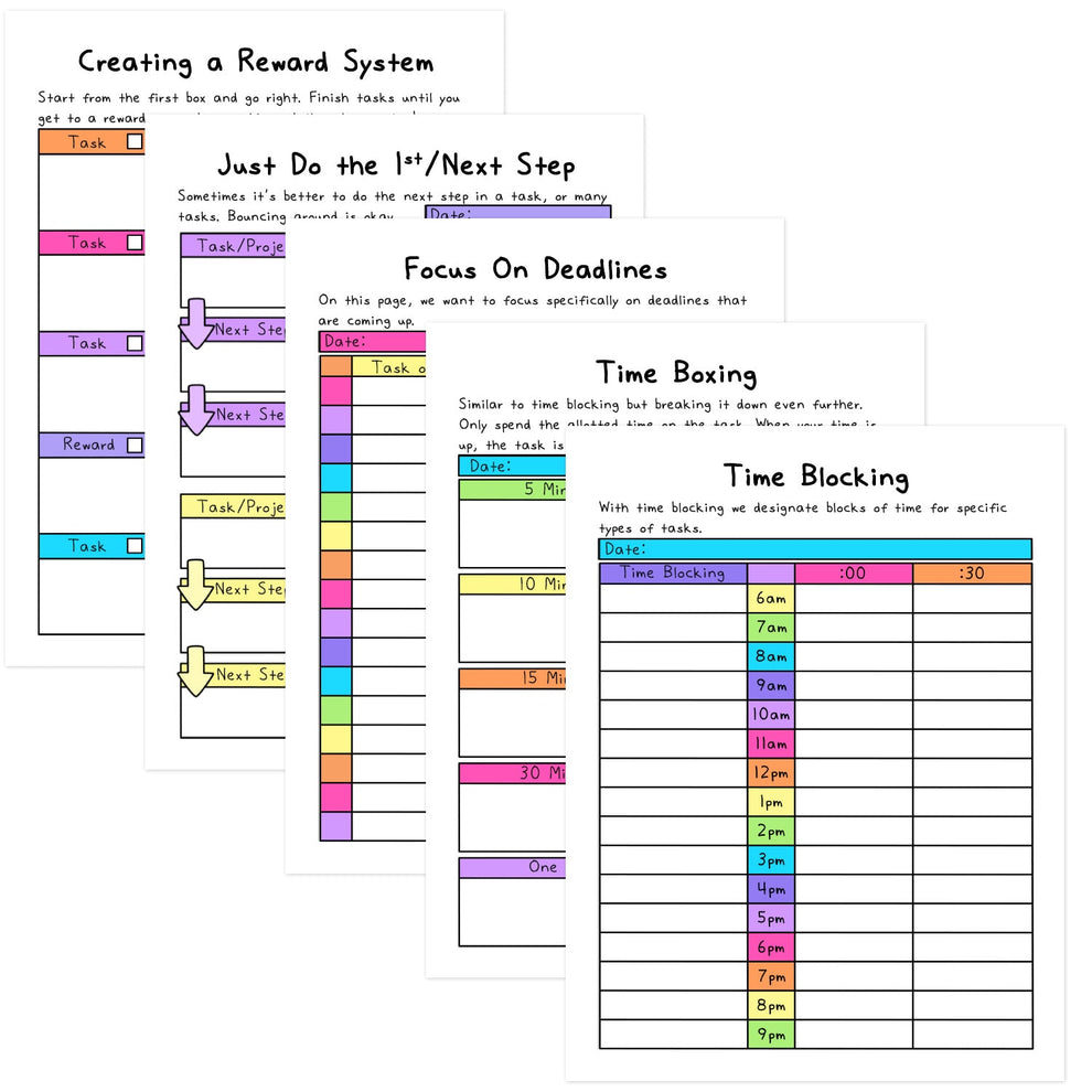Executive Dysfunction Workbook – SelfLoveRainbow