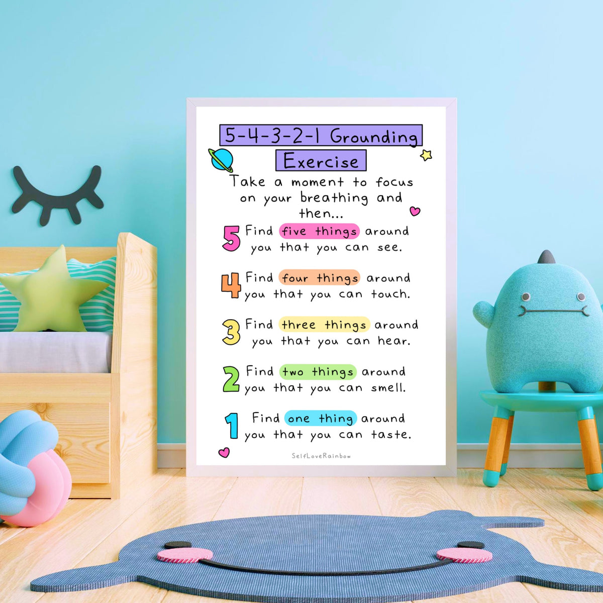 5-4-3-2-1 Grounding Digital Print – SelfLoveRainbow
