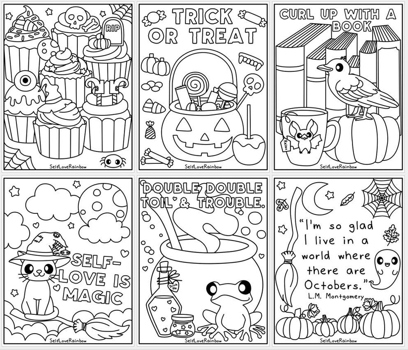Halloween Coloring Pages – SelfLoveRainbow