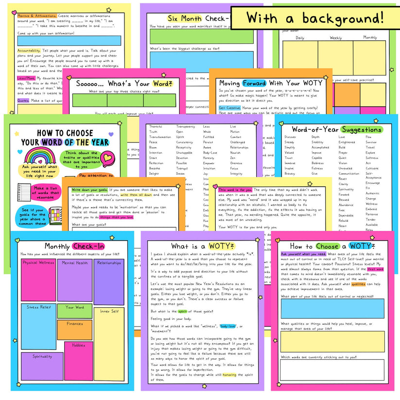 Word-of-the-Year Mini Guidebook – SelfLoveRainbow