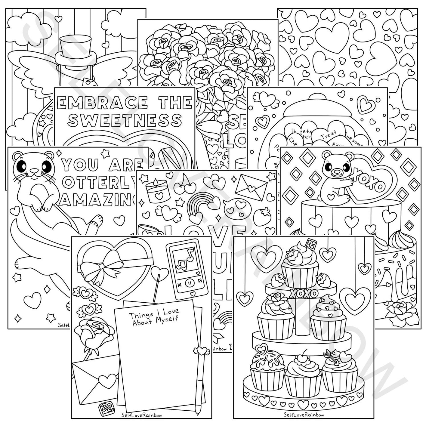 Self-Love Coloring Pages – SelfLoveRainbow