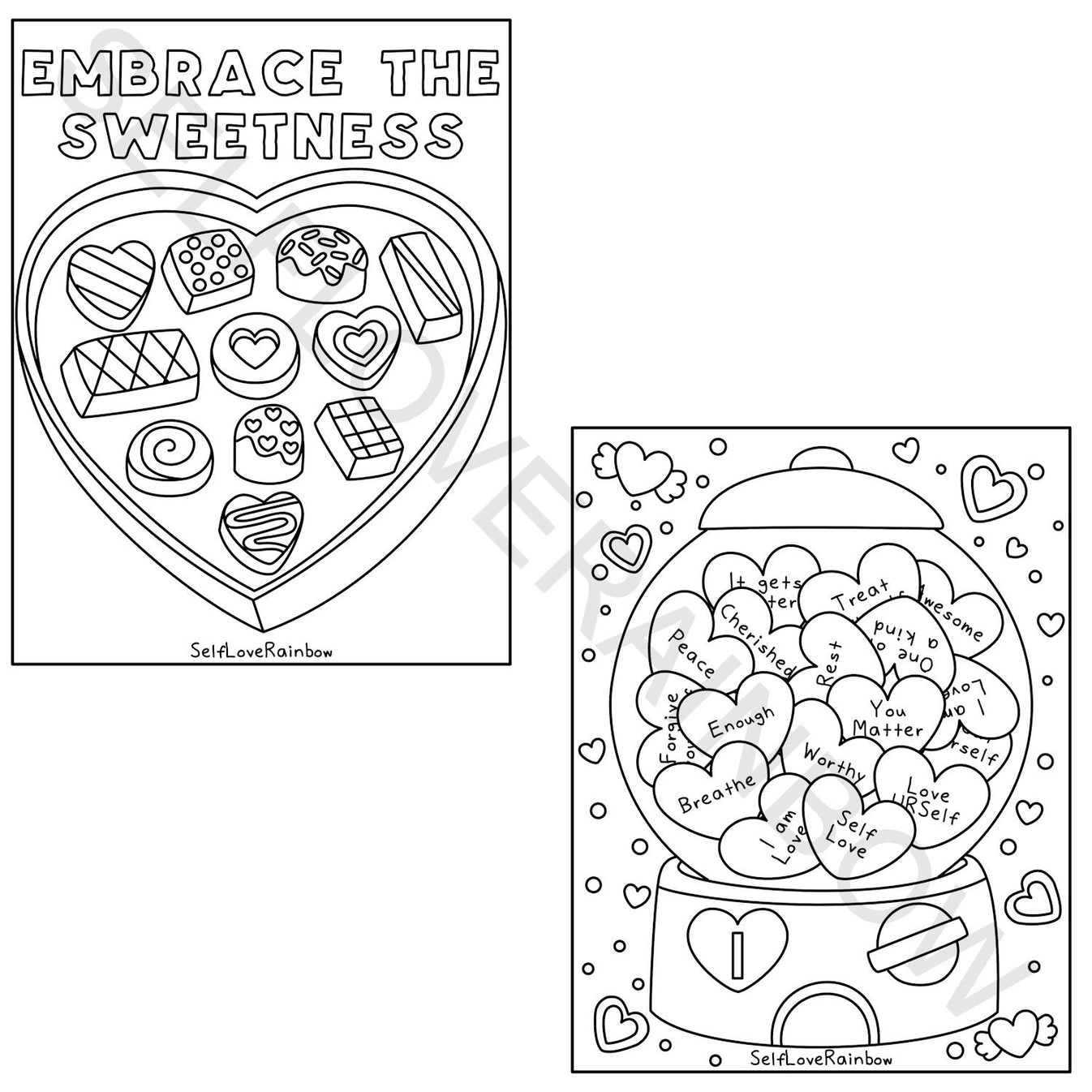 Self-Love Coloring Pages – SelfLoveRainbow