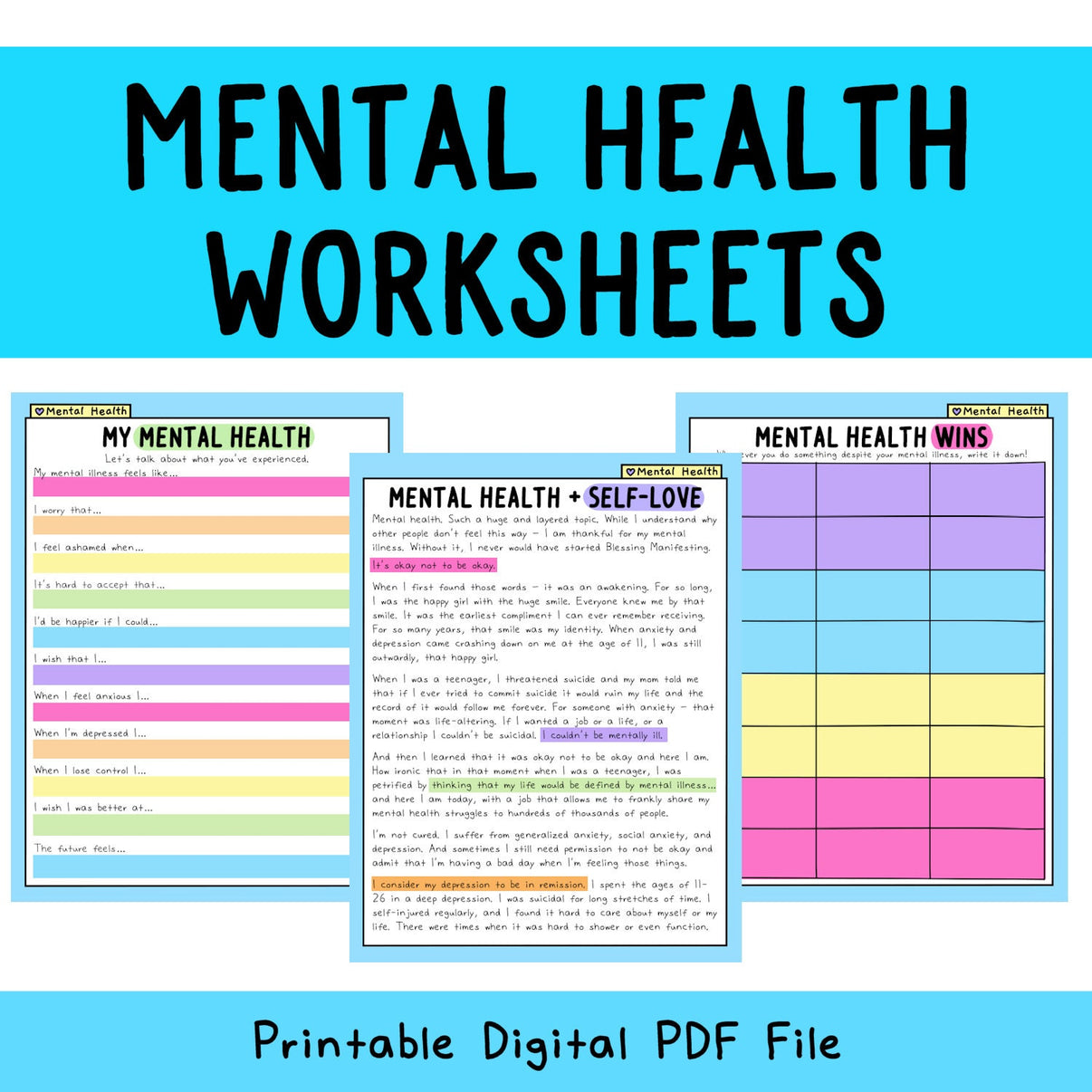 The Beginner's Mental Health Bundle – SelfLoveRainbow