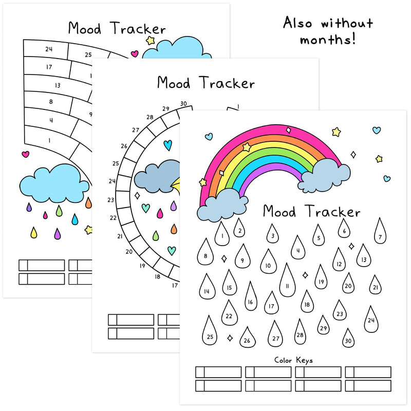 Rainy Rainbow Mood Tracker – SelfLoveRainbow
