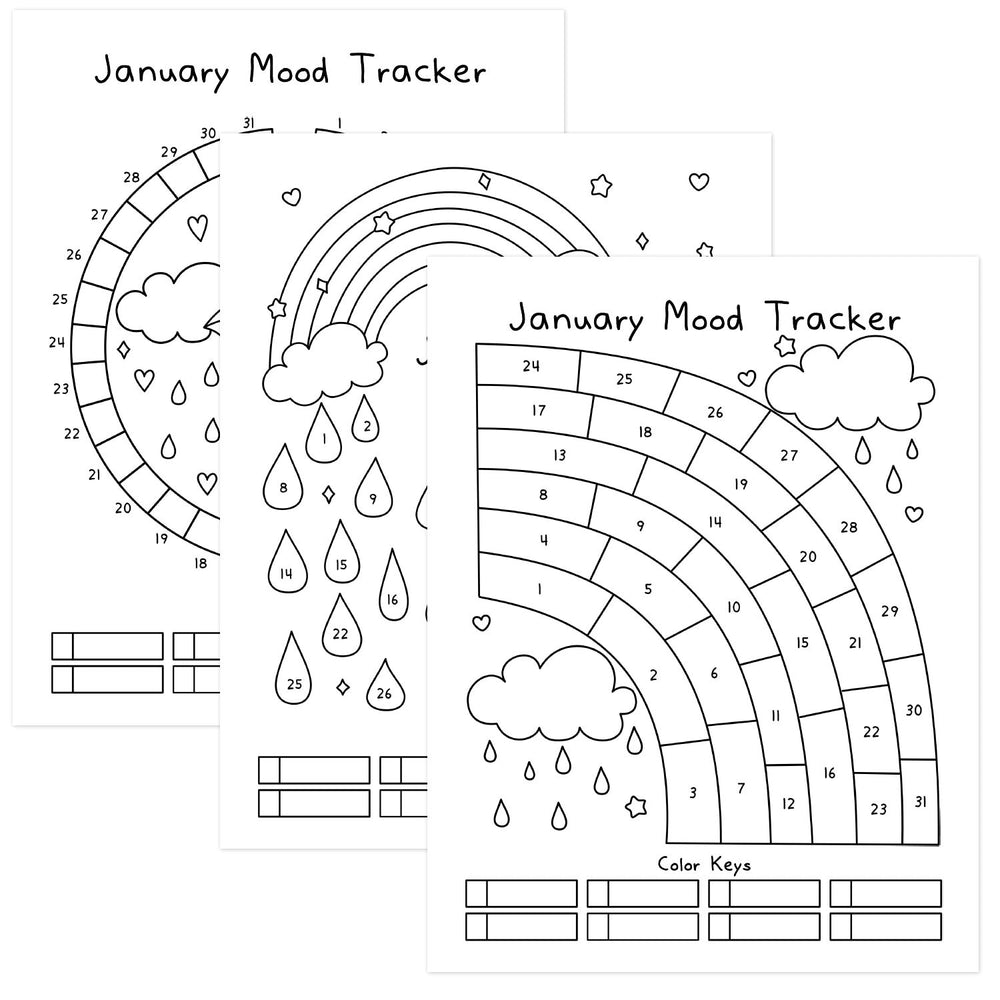 Rainy Rainbow Mood Tracker – SelfLoveRainbow