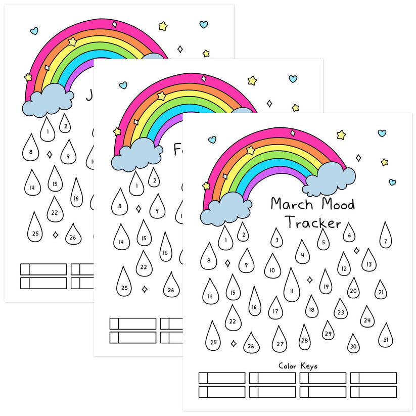 Rainy Rainbow Mood Tracker – SelfLoveRainbow