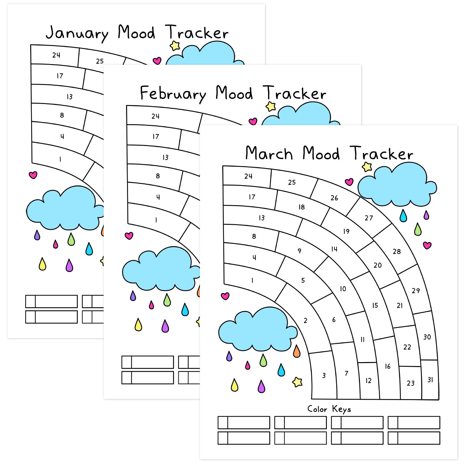 Rainy Rainbow Mood Tracker – SelfLoveRainbow