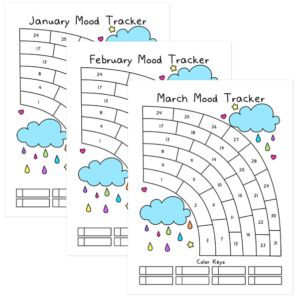 Rainy Rainbow Mood Tracker – SelfLoveRainbow