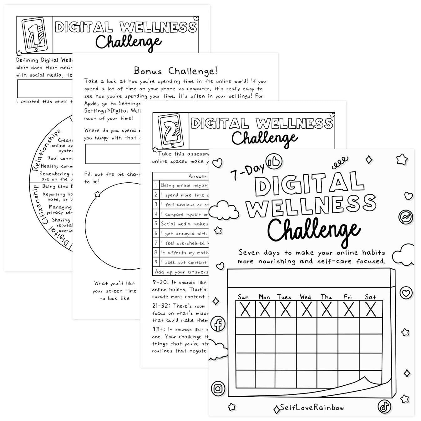 7-Day Digital Wellness Challenge – SelfLoveRainbow