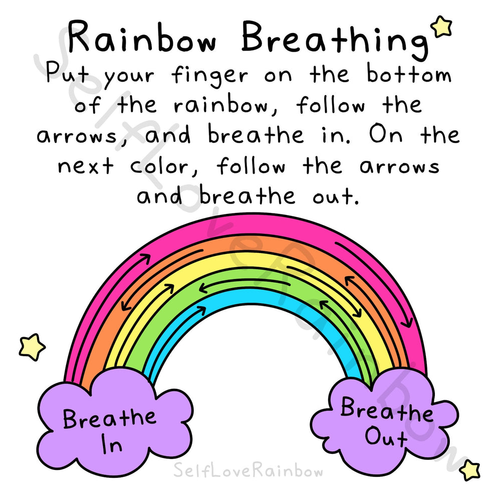 Rainbow Breathing Printable Art Digital Print – SelfLoveRainbow