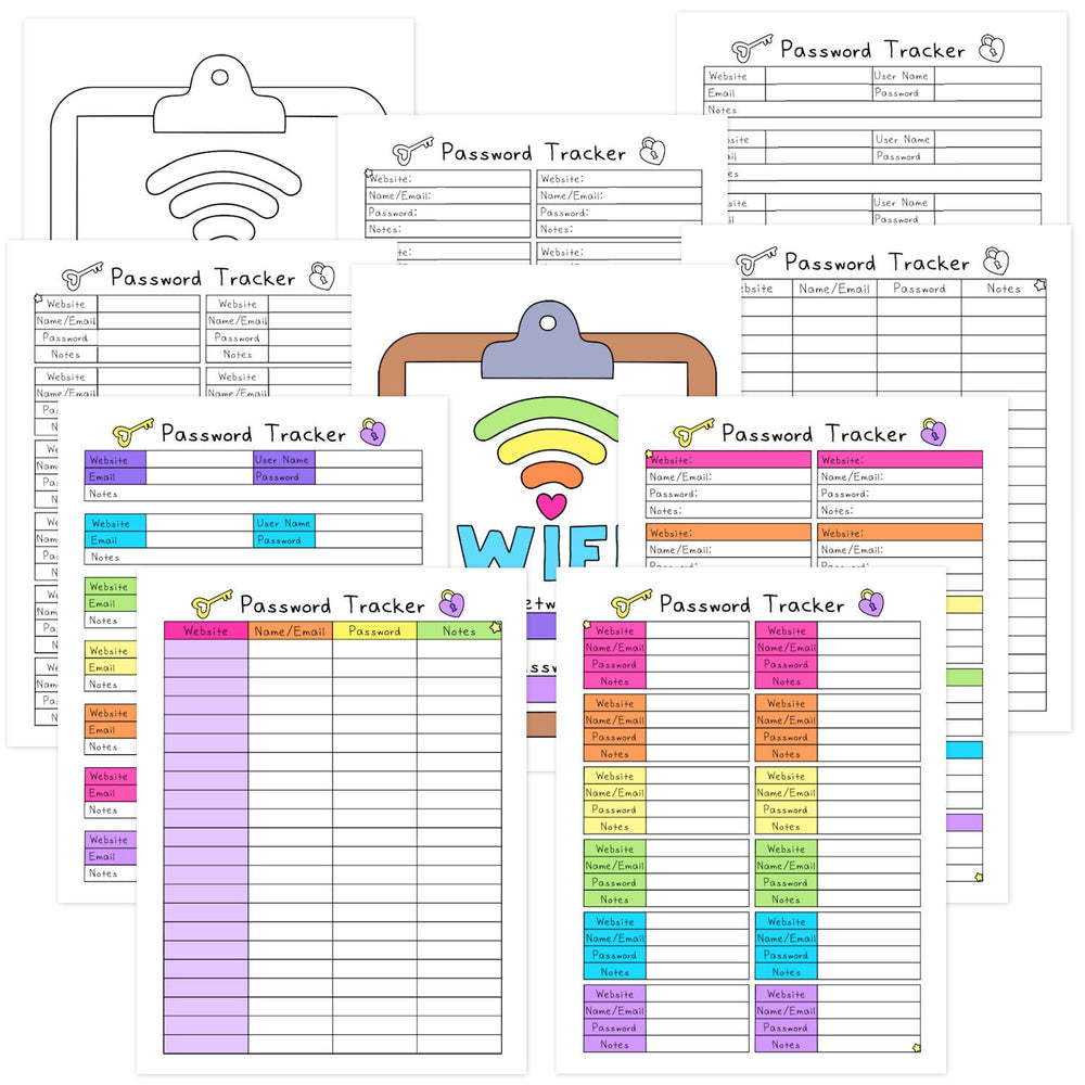Password Tracker – SelfLoveRainbow