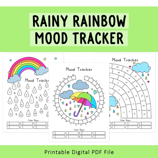 Rainy Rainbow Mood Tracker – SelfLoveRainbow