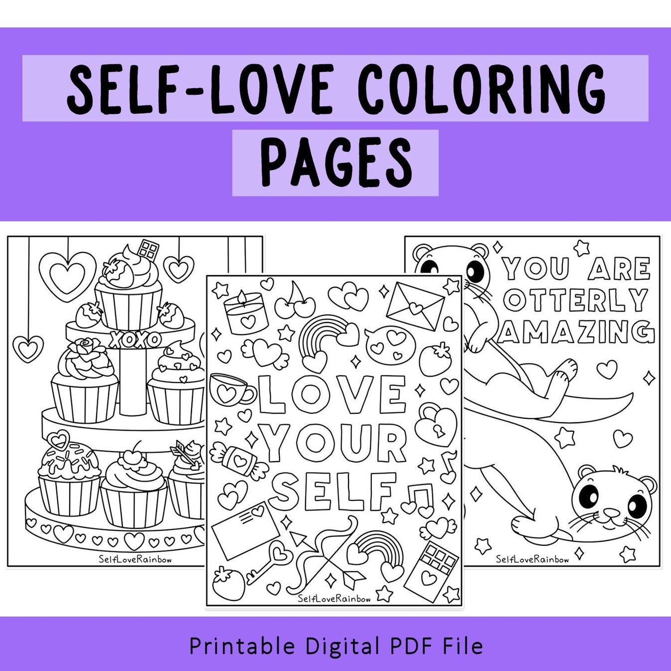 Self-Love Coloring Pages – SelfLoveRainbow